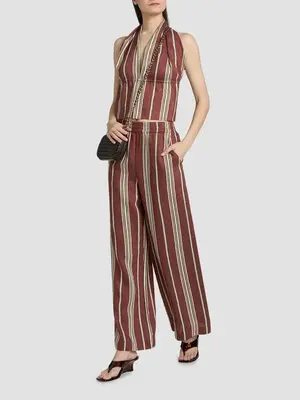 A.L.C. Tyler Striped Linen-blend Pants