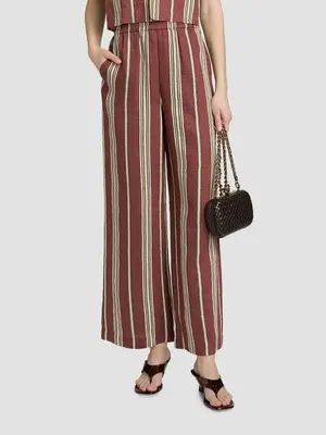 A.L.C. Tyler Striped Linen-blend Pants