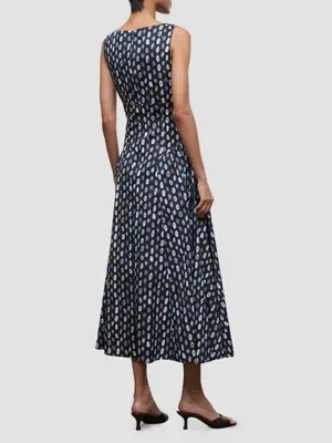 Staud Gwen Printed Midi Dress - Glasswork