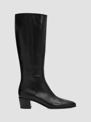 GIANVITO ROSSI Spencer 45mm Leather Boots - Nero Black