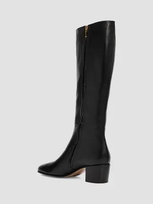 GIANVITO ROSSI Spencer 45mm Leather Boots - Nero Black