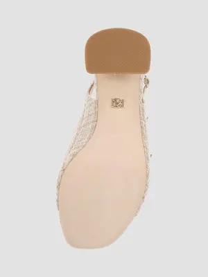 Badgley Mischka Vella 85mm Tweed Block-heel Sandals
