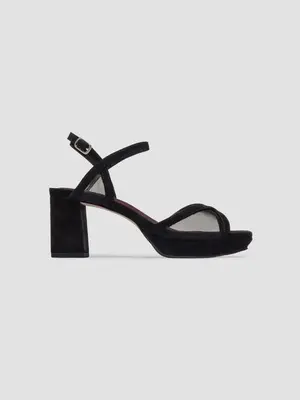 Bernardo Celeste Platform Sandals Black