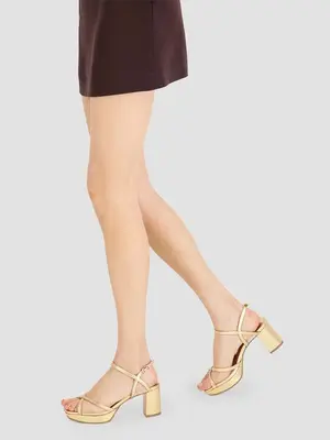 Bernardo Celeste Platform Sandals - Gold