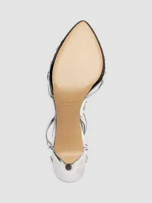 ALEXANDRE BIRMAN Solene 50mm Leather Sandals - Silver