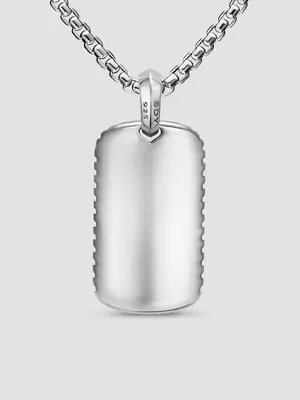 David Yurman Chevron Tag In Sterling 34mm