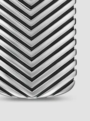 David Yurman Chevron Tag In Sterling 34mm