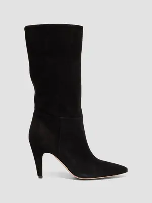 GIANVITO ROSSI 85mm Suede Stiletto Boots - Black