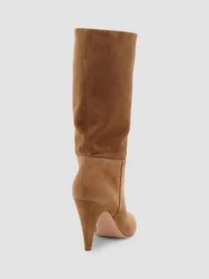 GIANVITO ROSSI 85mm Suede Stiletto Boots - Camel