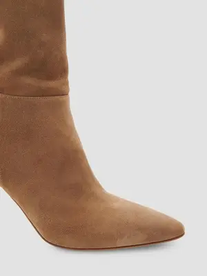 GIANVITO ROSSI 85mm Suede Stiletto Boots - Camel