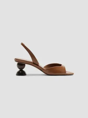 ALEXANDRE BIRMAN Tropicana 50mm Spherical Slingback Sandals - Espresso