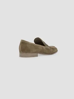 GIANVITO ROSSI George Suede Penny Loafers - Camel
