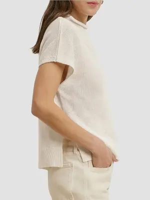FAVORITE DAUGHTER The Stevie Linen Short-sleeve Sweater