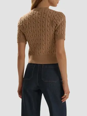 FAVORITE DAUGHTER The Cafe Cotton Short-sleeve Cardigan