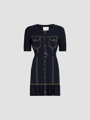 Cinq À Sept Elisha Belted Cardigan Minidress