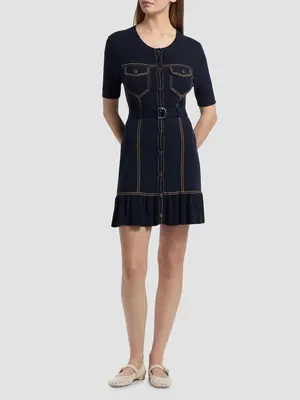 Cinq À Sept Elisha Belted Cardigan Minidress