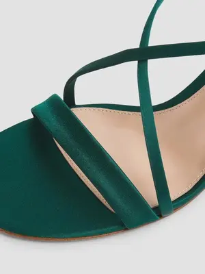 GIANVITO ROSSI 70mm Crepe Satin Sandals