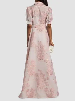 Rickie Freeman For Teri Jon Brocade Shirtwaist Gown