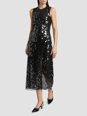 16Arlington Tovia Paillettes Sheath Midi-dress