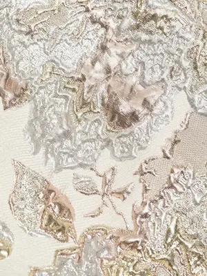 Rickie Freeman For Teri Jon Metallic Jacquard Crop Bolero