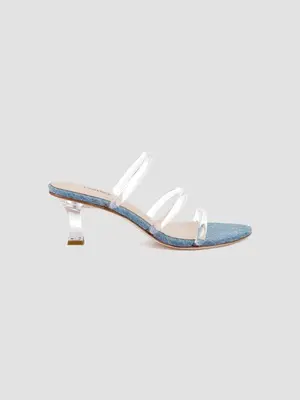 L'Agence Ludovica 60mm Sandals - Light Blue