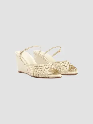 ALEXANDRE BIRMAN Lilian 75mm Leather Wedge Sandals