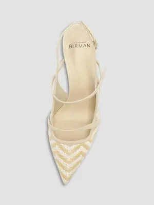 ALEXANDRE BIRMAN Tita 60mm Raffia-leather Slingback Pumps