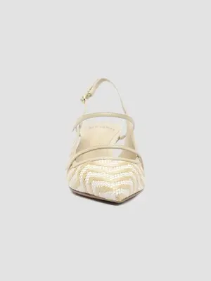 ALEXANDRE BIRMAN Tita 60mm Raffia-leather Slingback Pumps