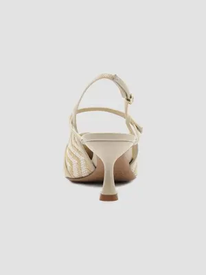 ALEXANDRE BIRMAN Tita 60mm Raffia-leather Slingback Pumps