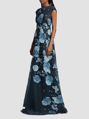 Rickie Freeman For Teri Jon Organza Jacquard Gown