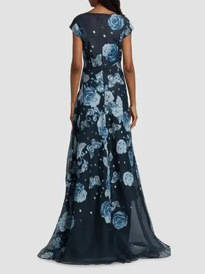 Rickie Freeman For Teri Jon Organza Jacquard Gown
