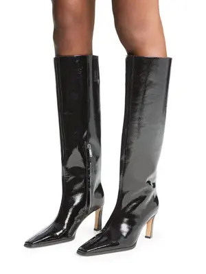 Michael Kors Darrah 75mm Patent Leather Knee-high Boots