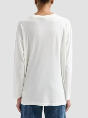 ANINE BING Ivan Stencil Logo Crewneck T-shirt