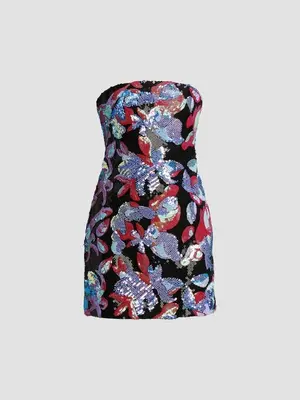 16Arlington Lights On Stell Regular Fit Sequined Minidress