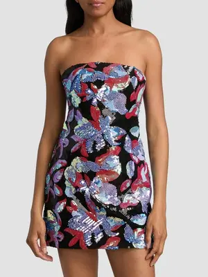 16Arlington Lights On Stell Regular Fit Sequined Minidress