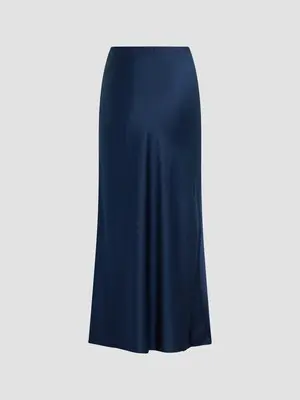 FAVORITE DAUGHTER The Favorite Silk-blend Satin Midi Skirt