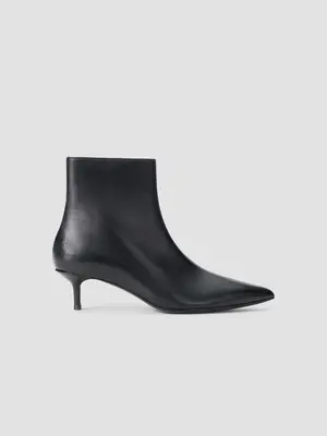 Staud Sebastian Leather Kitten-heel Ankle Boots