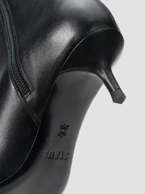 Staud Sebastian Leather Kitten-heel Ankle Boots