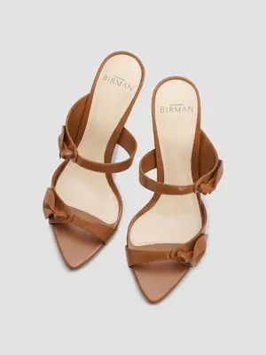 ALEXANDRE BIRMAN Magnolia 85mm Leather Mules - Espresso