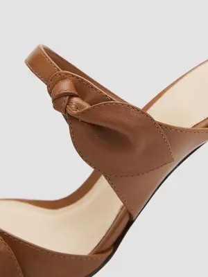 ALEXANDRE BIRMAN Magnolia 85mm Leather Mules - Espresso