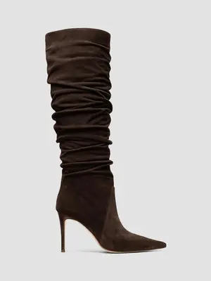 Michael Kors Dawn 90mm Suede Knee-high Slouch Boots
