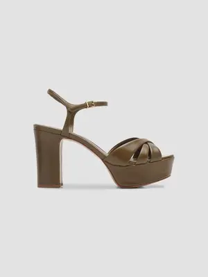 Schutz Keefa 100mm Platform Sandals Dried Olive