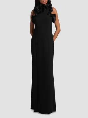 Rickie Freeman For Teri Jon Rosette Ruffled Gown