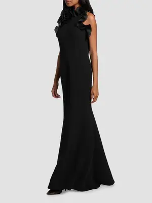 Rickie Freeman For Teri Jon Rosette Ruffled Gown