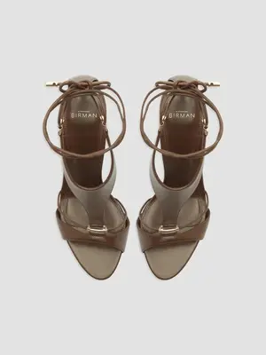 ALEXANDRE BIRMAN Mimi 100mm Leather Stiletto Sandals