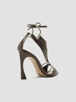 ALEXANDRE BIRMAN Mimi 100mm Leather Stiletto Sandals