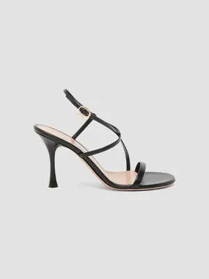 GIANVITO ROSSI Glove 85mm Leather Slingback Sandals - Black