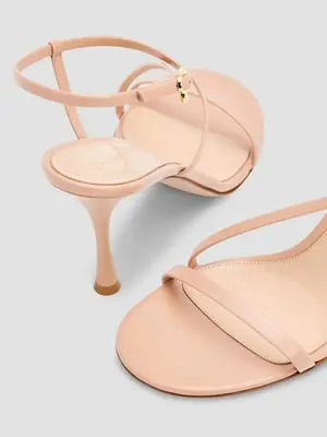 GIANVITO ROSSI Glove 85mm Leather Slingback Sandals - Peach