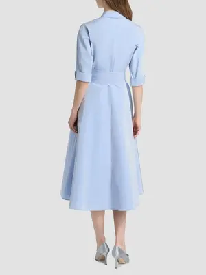 Rickie Freeman For Teri Jon Taffeta Beaded Midi-shirtdress