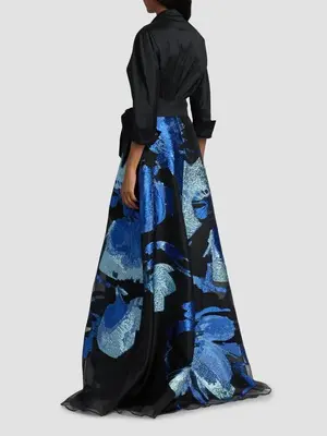 Rickie Freeman For Teri Jon Floral Taffeta A-line Gown